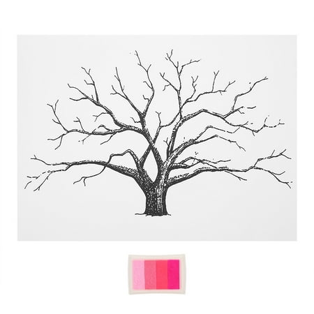 30x40cm DIY Wedding Party Fingerprint Painting Guestbook Fingerprint ...