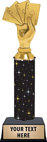 11 Cribbage Hand Trophies - Black Midnight Cribbage Hand Trophy Awards ...